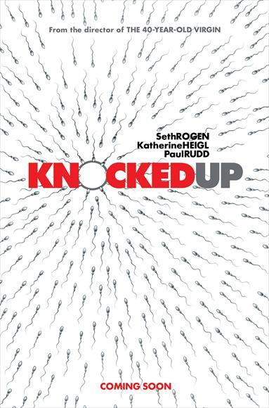 KNOCKED UP Movie POSTER 27x40 C Katherine Heigl Seth Rogen Leslie Mann ...