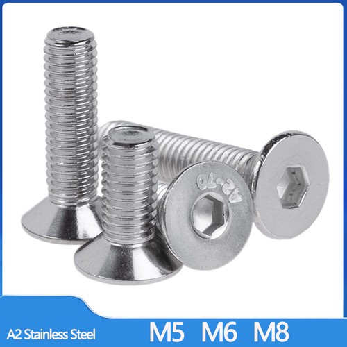 Metric M5 M6 M8 Socket Countersunk Screws A2 StainlessSteel Bolt CSK ...