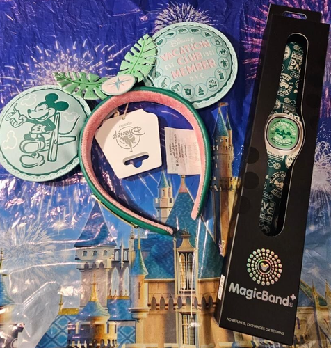 SET 2024 Disney Parks Resort DVC X Loungefly Vacation Club ears & Magic ...