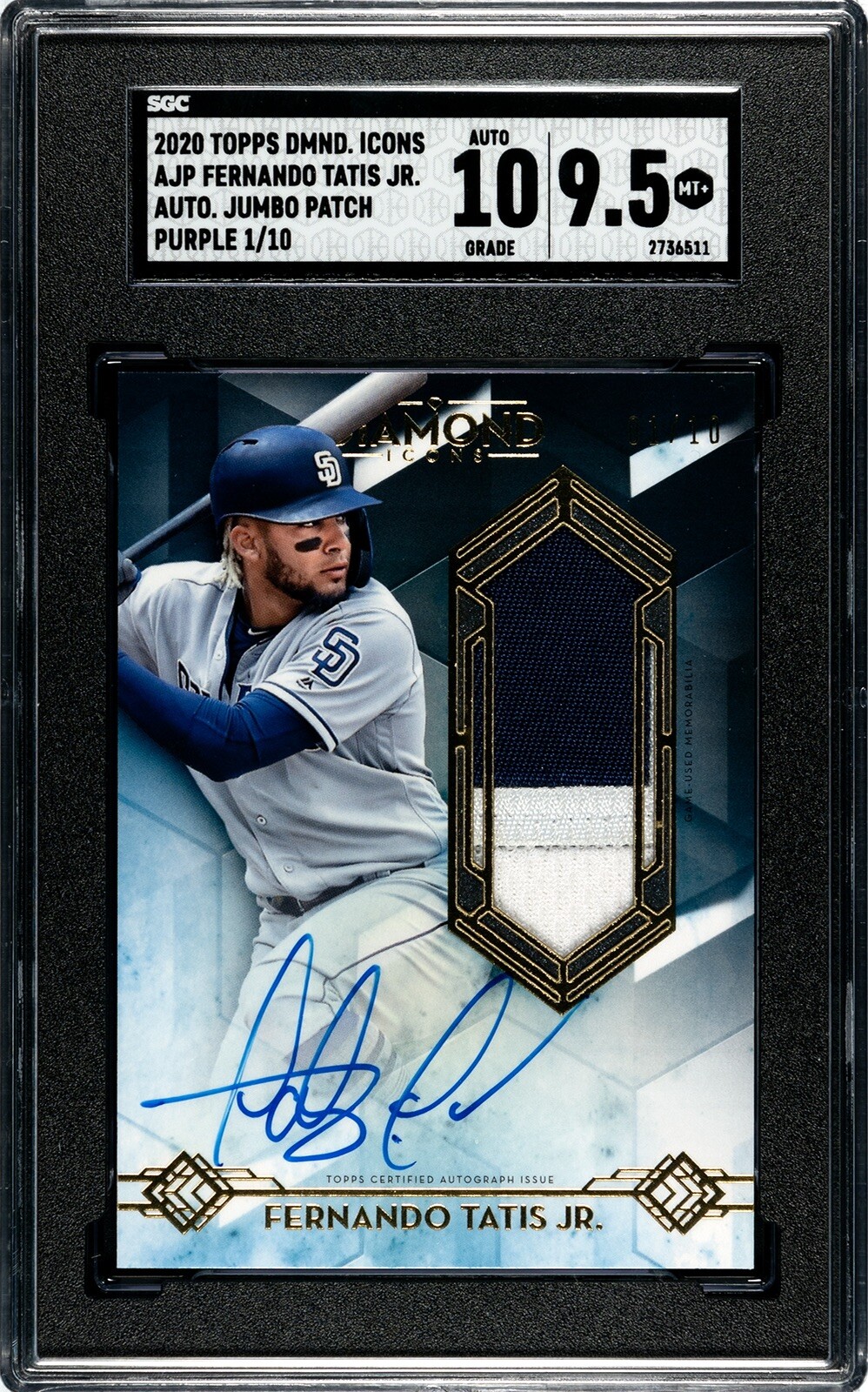 2020 Topps Diamond Icons - Autographed Jumbo Patch Fernando Tatís Jr. # ...
