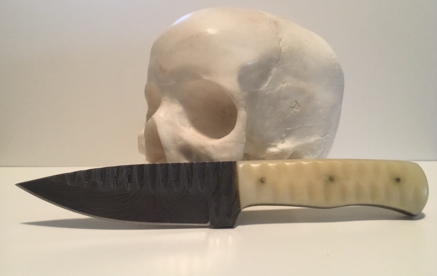 Damascus Bone Sharktooth Knife | eBay