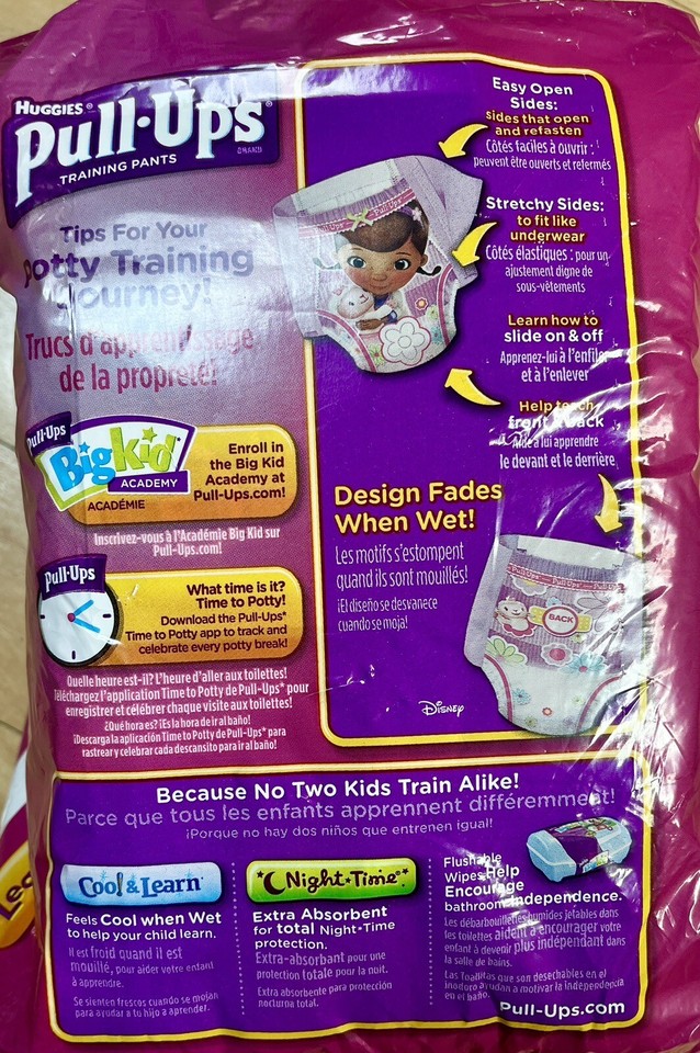 Vintage 6ct Huggies Pull-Ups Girls 4-5T Doc McStuffins Training Pants ...