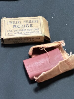 Vintage Box Jewelers Polishing Rouge for Uniform Buttons & Metal ...