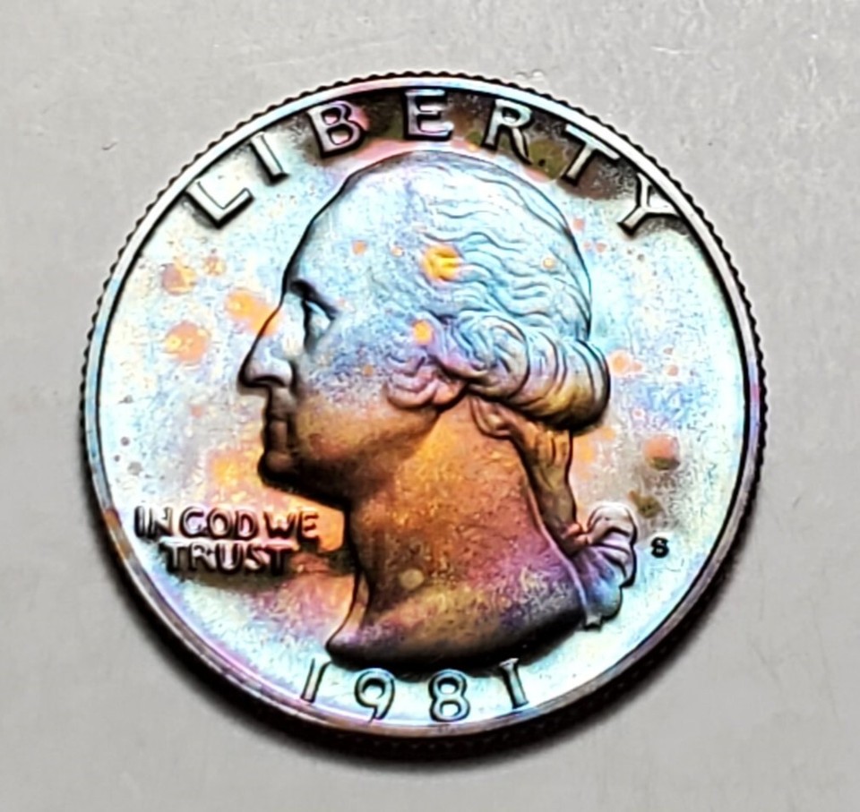 TONED 1981 S WASHINGTON QUARTER PROOF UNC #C2881 | eBay