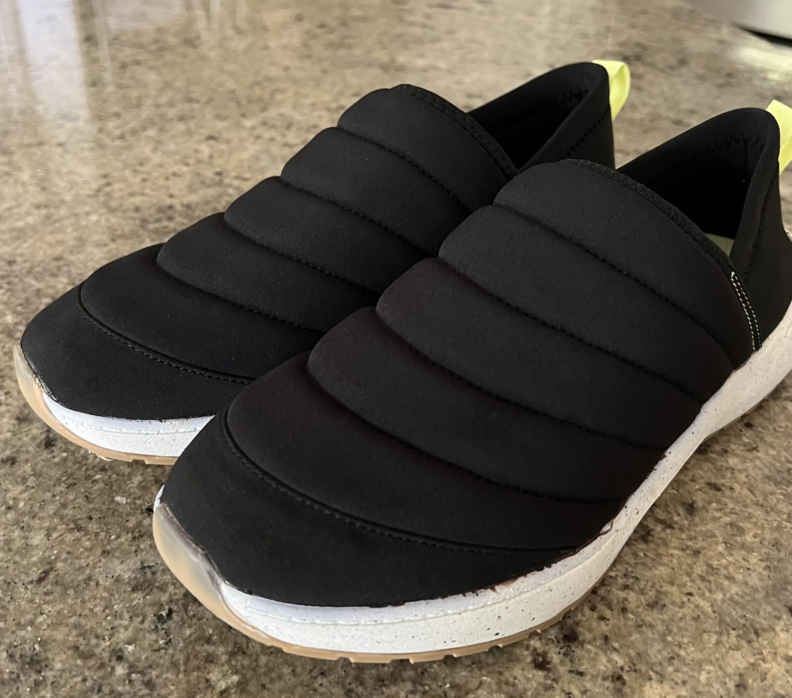 Dr. Scholl's "Hero" Stretch Puffer Foam Sole Black Slip-On Sneakers 8.5 ...