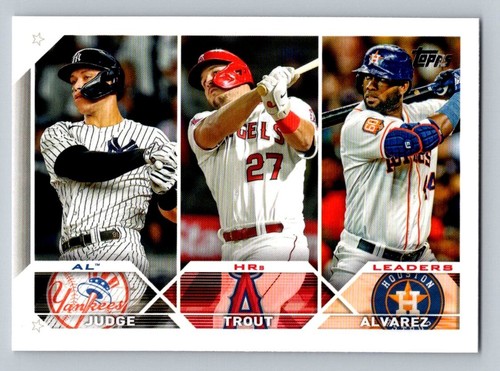 2023 Topps League Leaders Aaron Judge Mike Trout Yordan Alvarez #246 ...