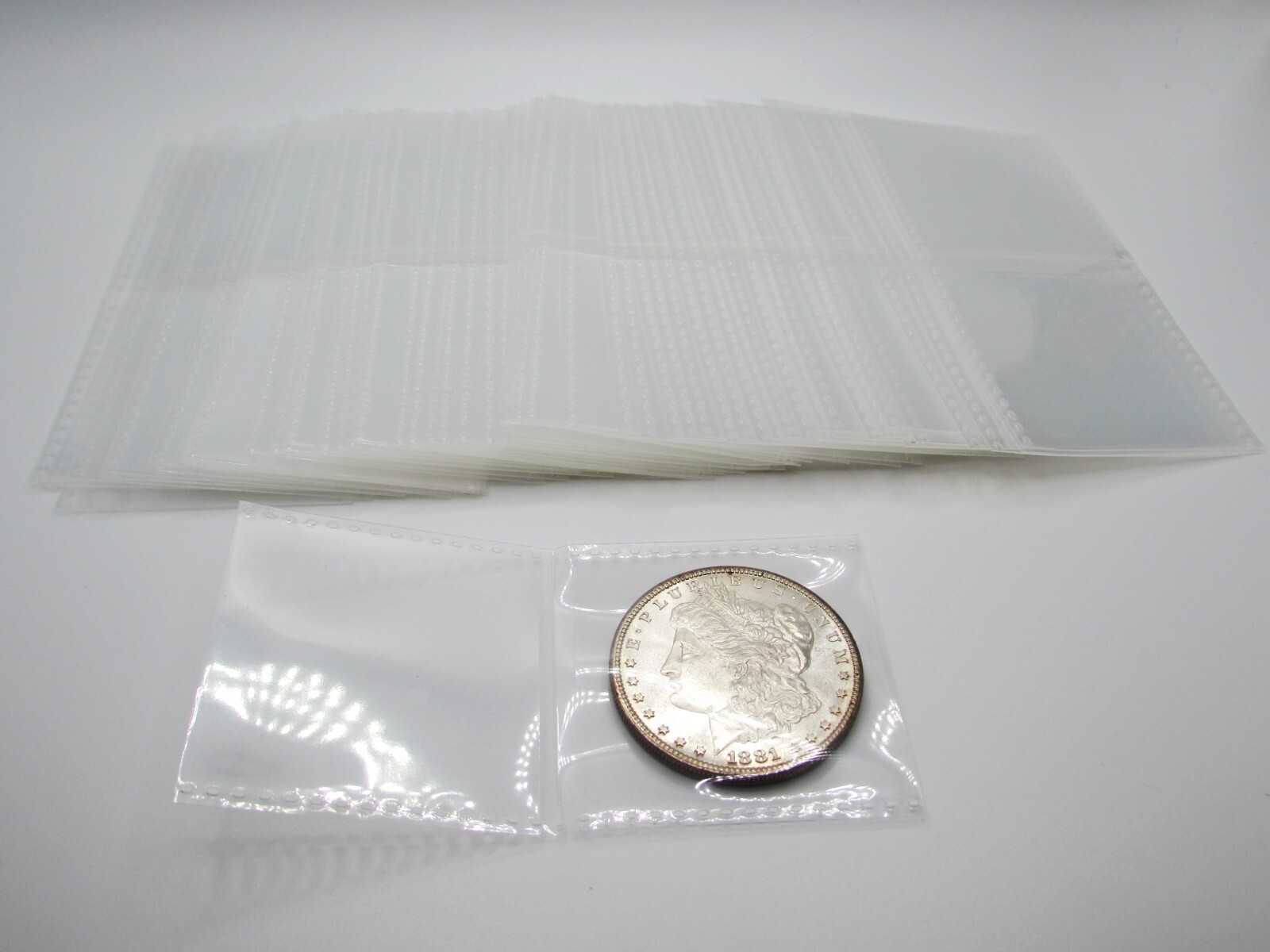25 2" Polypropylene Coin Flips - 2x2 plastic protective PVC-free ...