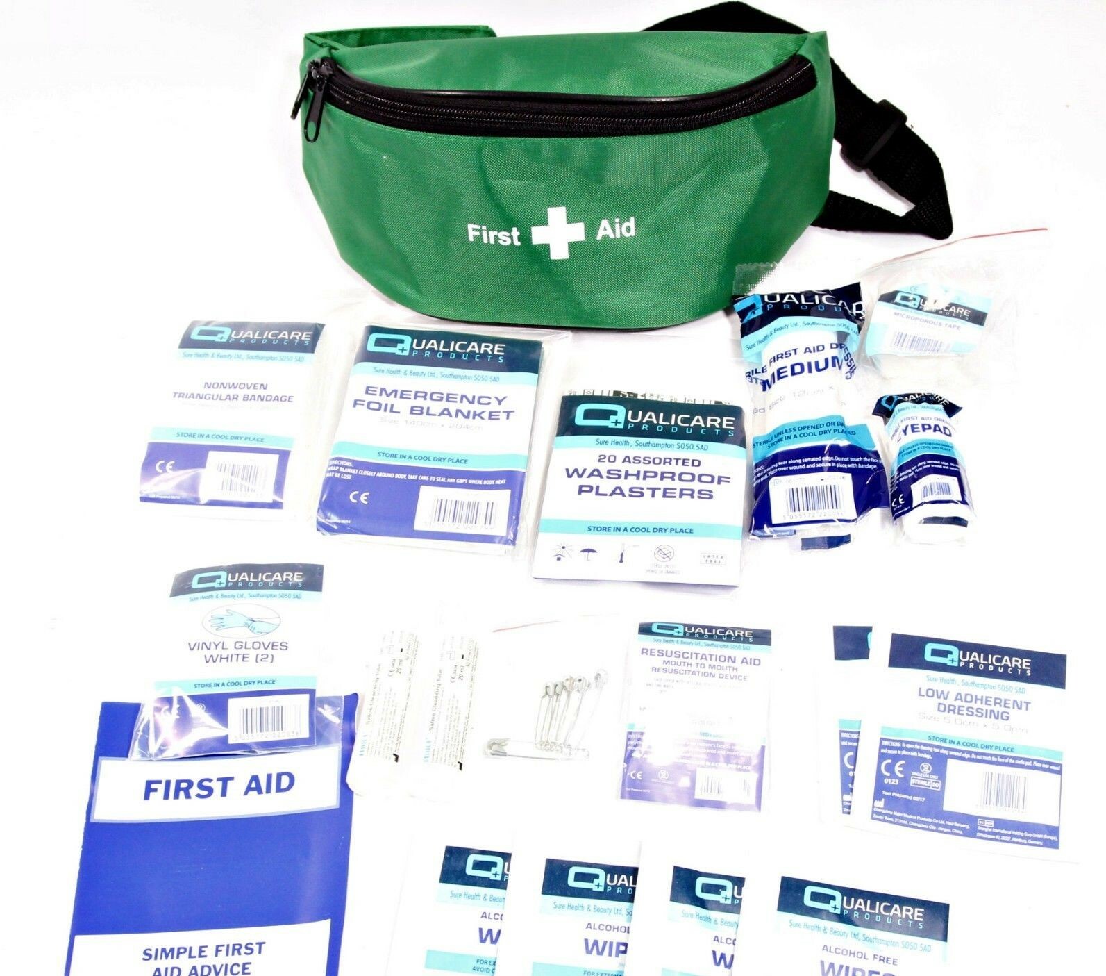First Aid Bum Bag Kit Lone Worker Sports Outdoor Emergency Care Set ...