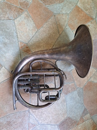 Antique Grand Rapids Michigan Silver Plated Concert Mellophone Horn | eBay