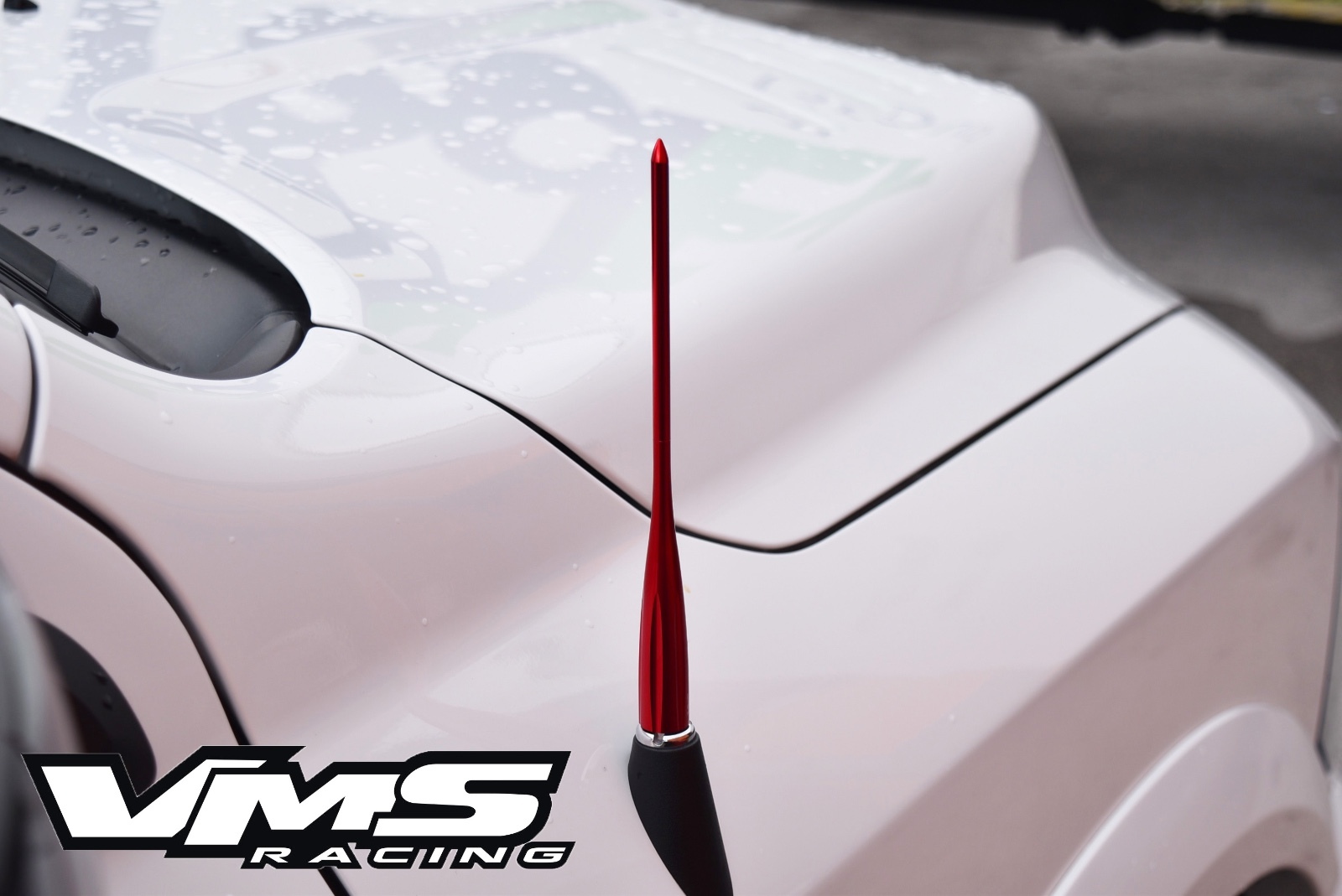 VMS RACING RED UNIVERSAL 13" LONG SPIKED ROD AM/FM RADIO ANTENNA FOR ...