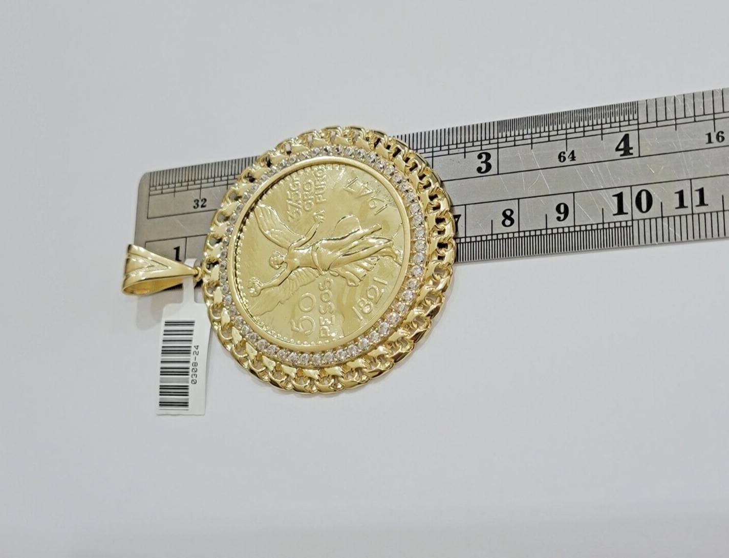 1947 Mexican Centenario Coin Charm Pendant Replica 50 pesos With Bezel ...