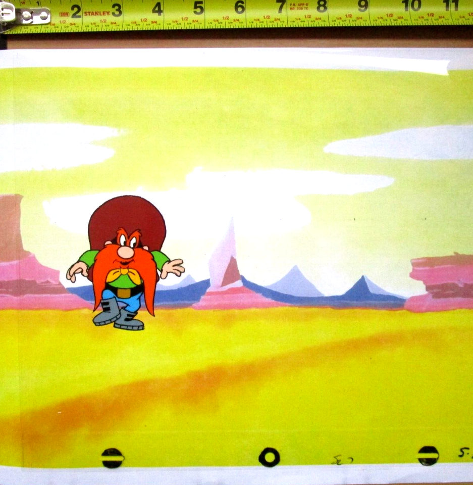 1980's YOSEMITE SAM Warner Brothers ORIGINAL PRODUCTION CEL + DRAWING ...