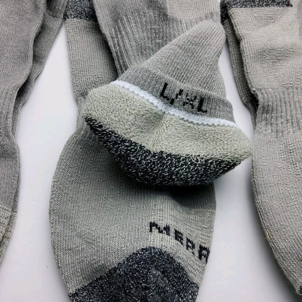 Merrell Men's Wool Blend Cushioned Hiker Ankle Socks 3 Pairs Size L/XL ...