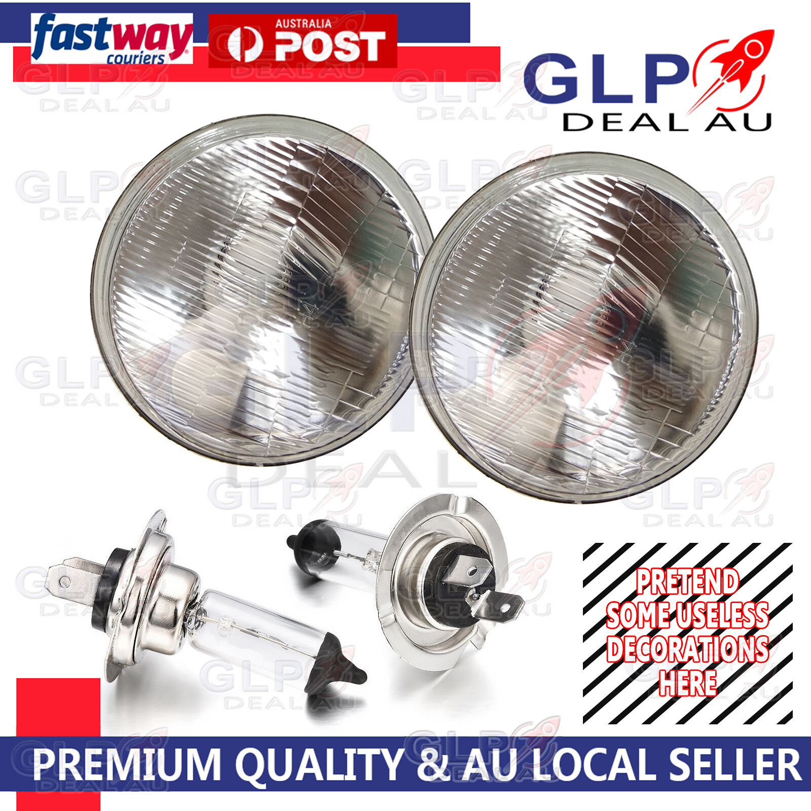 H4 Headlight Conversion Kit - 7" Round 12 Volt 178mm - 60/55W Halogen ...