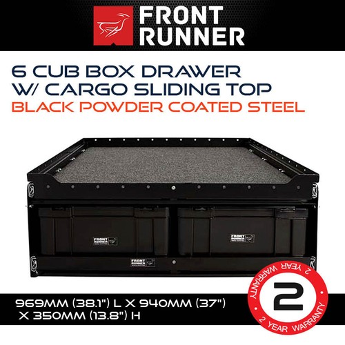 Front Runner Drawer System 6 Cub Box Drawer with Cargo Sliding Top 4x4 ...