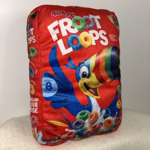 Kellogg Froot Loops Cereal Box Sm. Plush Stuffed Pillow Promo Toucan ...