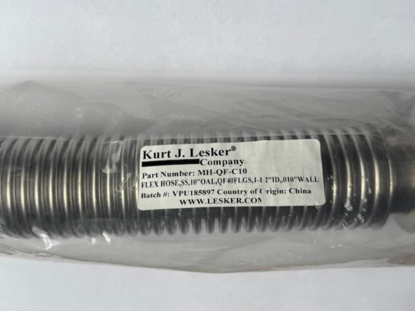 KURT J. LESKER NW40 to 10" Flexible Metal Bellows MH-QF-C10 | eBay