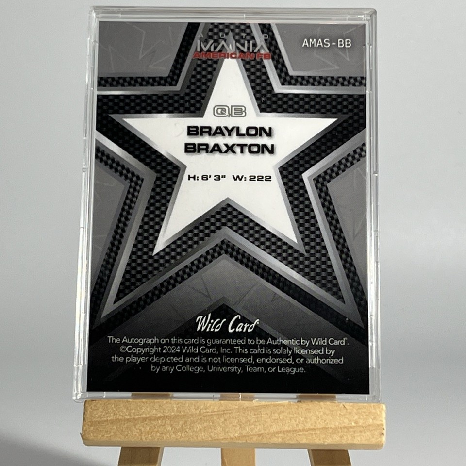 Braylon Braxton 2024 Wild Card Automania American Autograph Card #AMAS ...