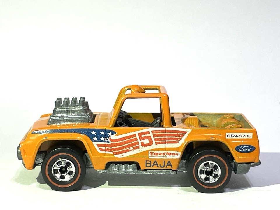 🧡Hot Wheels 1973 H/K Redline Flying Colors Baja Bruiser in Orange MINT ...