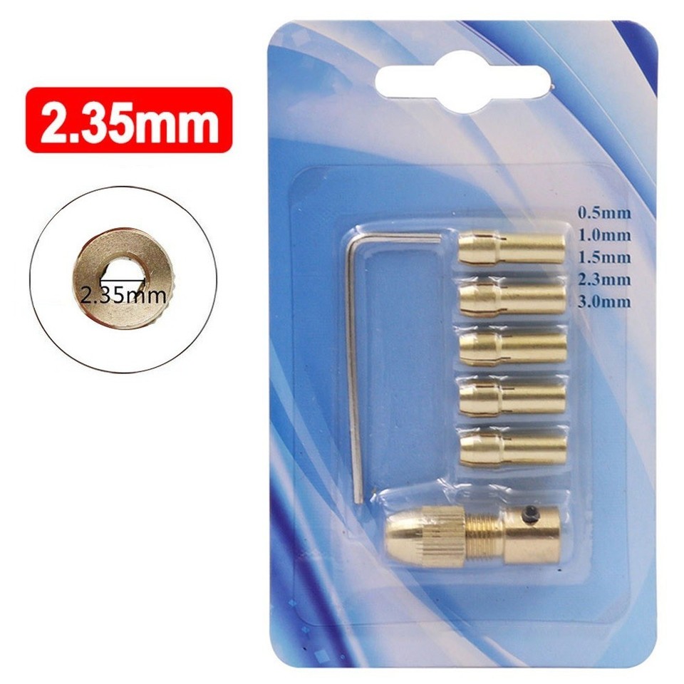 Mini Drill Chucks Adapter 7pc Drill Collet Gold Color For Use With Hand ...