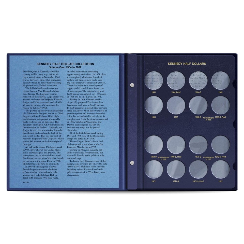 US Kennedy Half Dollar Coin Album 1964 - 2002 #9127 | eBay