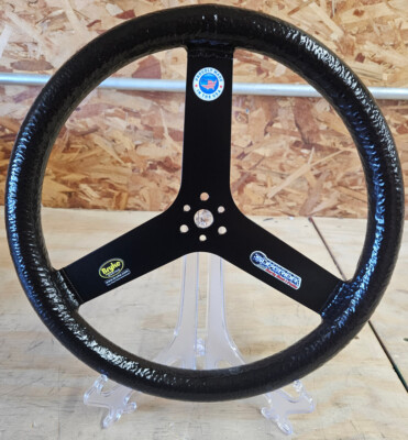 Superior Steering Wheel 15" Flat Steering Wheel Black Outer Black Spoke ...