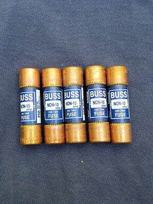 (5Pc Lot) Buss NON-10 One Time 250V Class H Fuses | eBay