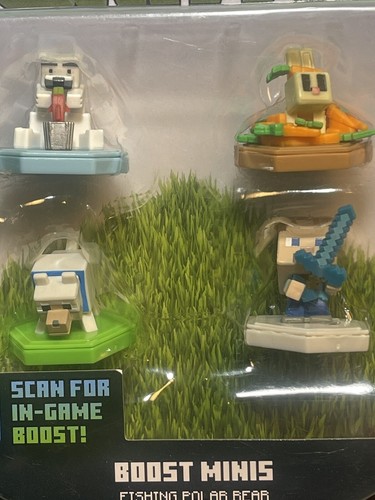 Minecraft Earth Boost Minis 4 pack Polar Bear Wolf Rabbit Steve Game ...