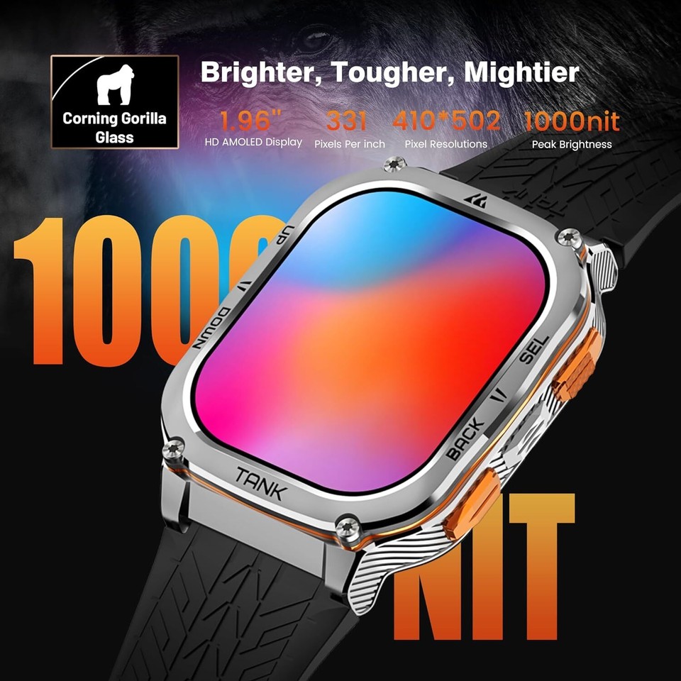 KOSPET TANK M3 Ultra GPS Smart Watch Men Smart Watch 60 Days Extra-Long ...