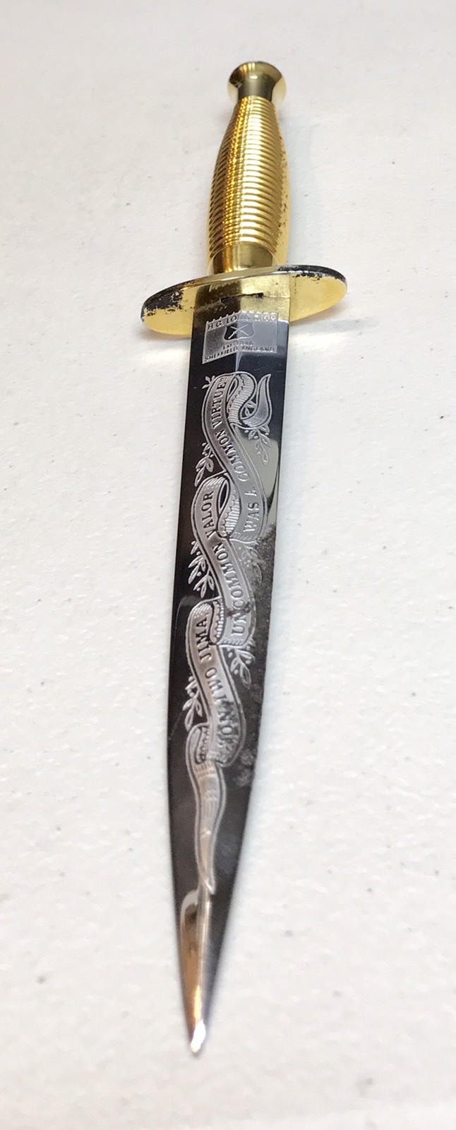 Vintage H.G.LONG SHEFFIELD ENGLAND COMMEMORATIVE DAGGER KNIFE LE/381 ...