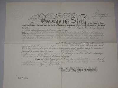 King George VI Ink Hand signed Document Dating 1950 American Connection ...