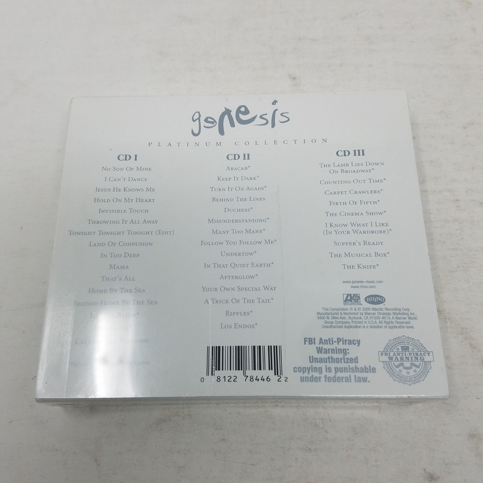 Genesis Platinum Collection 3 Disc CD Box Set Brand New Factory Sealed ...