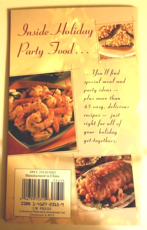 Holiday Party Food Cookbook. Easy Meals and Appetizers From Everyday ...