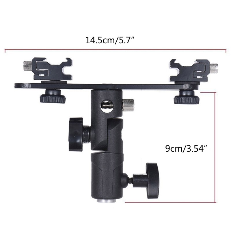 Double Hot Shoe Mount On Camera Shoe Mount Support BY-MM1 Microphone ...