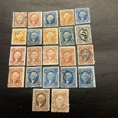 US Stamp Scott # R1,4,5,6,9,10,13,15,19,22,23-27,28,33,34,36,37,40,42 ...