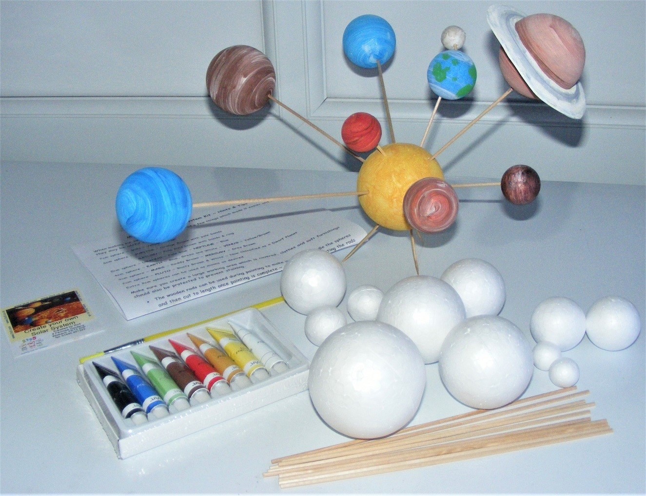 Make Your Own SOLAR SYSTEM Model Craft Kit ~ STEAM STEM School Homework ...