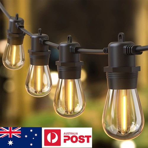 14M-32M Festoon Lights String LED Light Globe Garden Patio AU Plug ...