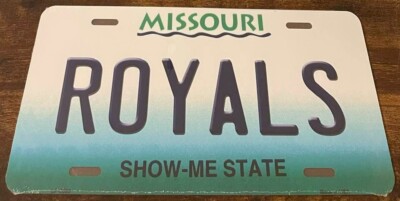 Missouri Royals Booster License Plate | eBay