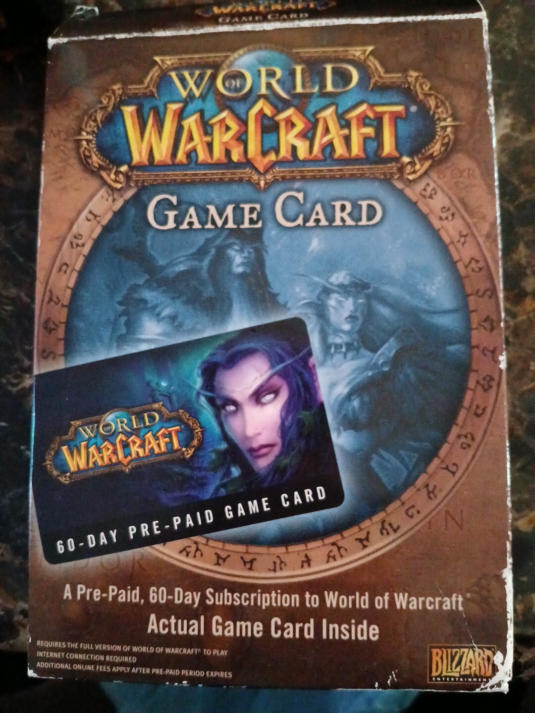 World of Warcraft PC Game Card 60 Day Pre-Paid Time Card Box Version ...