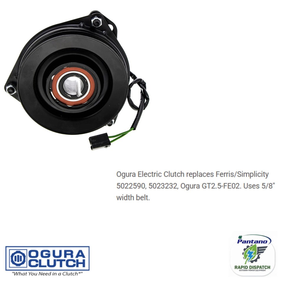 Ogura Electric PTO Clutch for Ferris Scag Simplicity | GT2.5-FE02 ...
