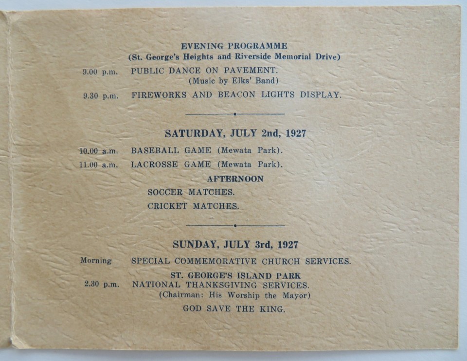 mt74 Calgary pageant Canada 1867-1927, silk Union Jacks, dance on ...