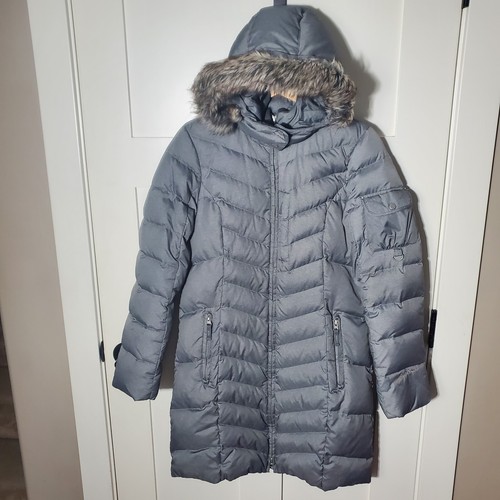 EDDIE BAUER Sun Valley Down Parka Puffer Coat Removable Hood Womens Small Fur | eBay