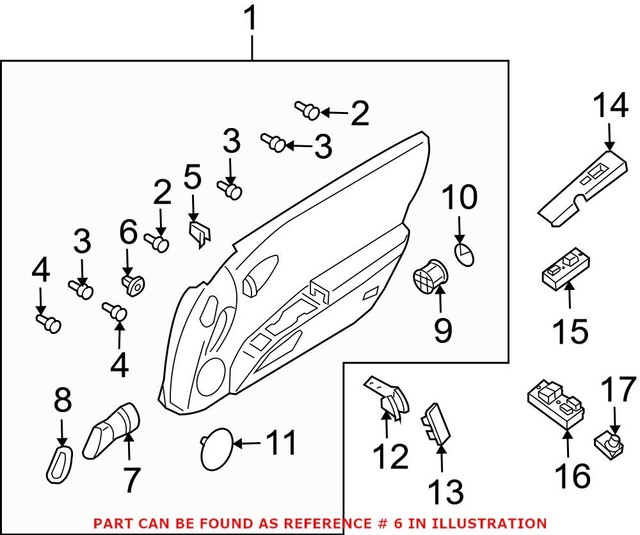 Nissan 0128101231 Genuine OEM Door Trim Panel Grommet for sale online ...
