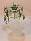 NWB Simson Giftware Metal Tulips Candle Holder with Frosted Glass Cup 7 ...