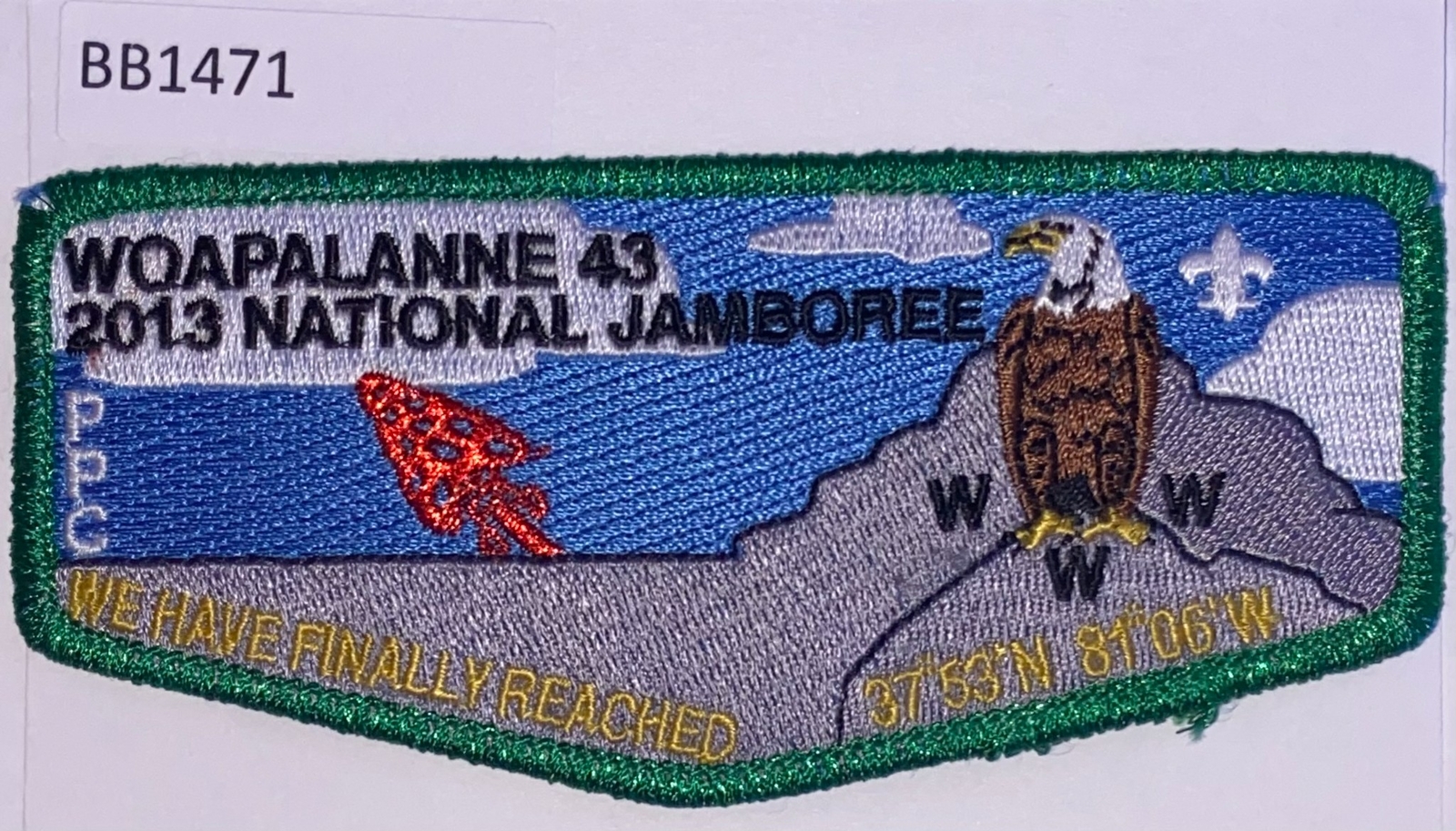Boy Scout OA Flap Woapalanne Lodge 43 2013 National Jamboree | eBay