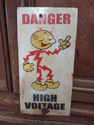 VINTAGE REDDY KILOWATT PORCELAIN ELECTRICITY POWER COMPANY SIGN GENERAL ...
