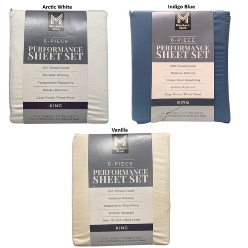 Member's Mark 6 Piece Performance Sheet Set, King | eBay