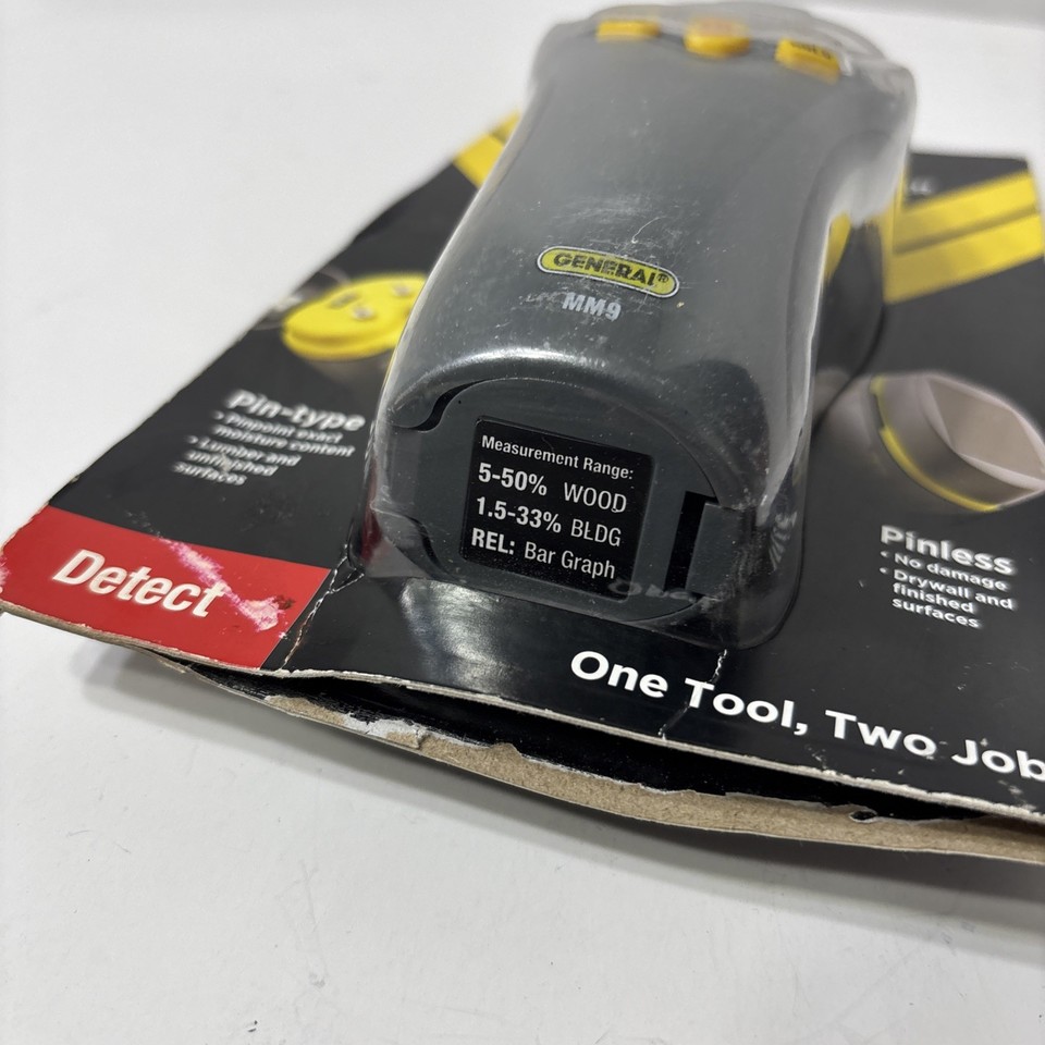 General MM9 Combo Moisture Meter Detect Pin and Pinless Type New Sealed ...
