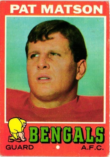 PAT MATSON 1971 Topps Football #72 FREE SHIP 50% OFF SALE B1011R3S10P6 ...