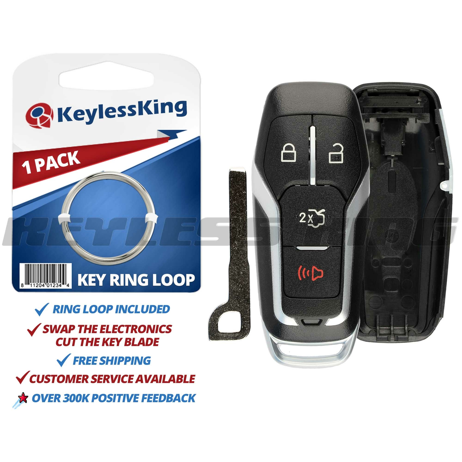 Fits 2015 2016 2017 Ford Edge Remote Key Fob Shell Case M3N-A2C31243800 ...
